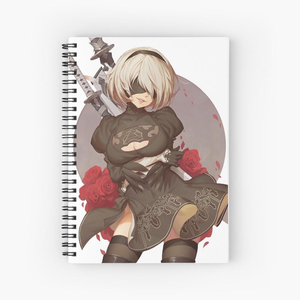 "NieR:Automata 2B" Spiral Notebook for Sale by joska1337 | Redbubble