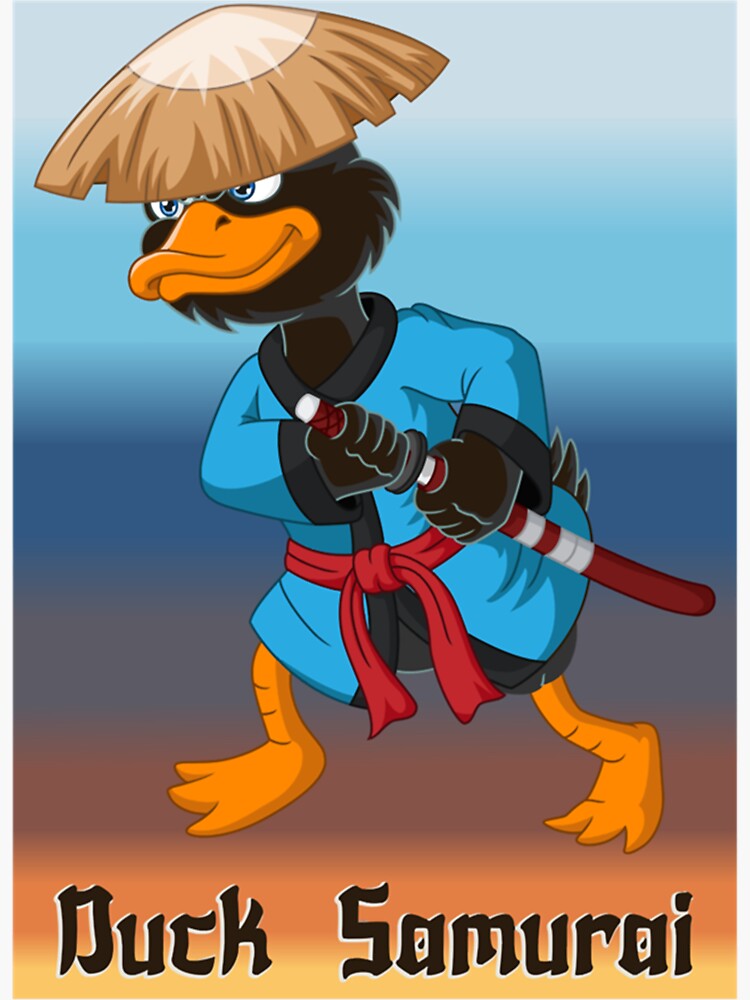 "duck samurai black " Sticker for Sale by EllisOtis | Redbubble
