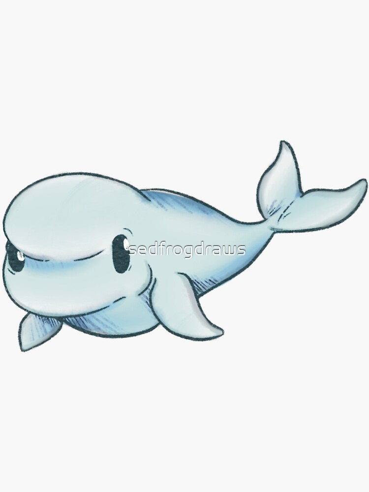 "Beluga" Sticker for Sale by sedfrogdraws | Redbubble