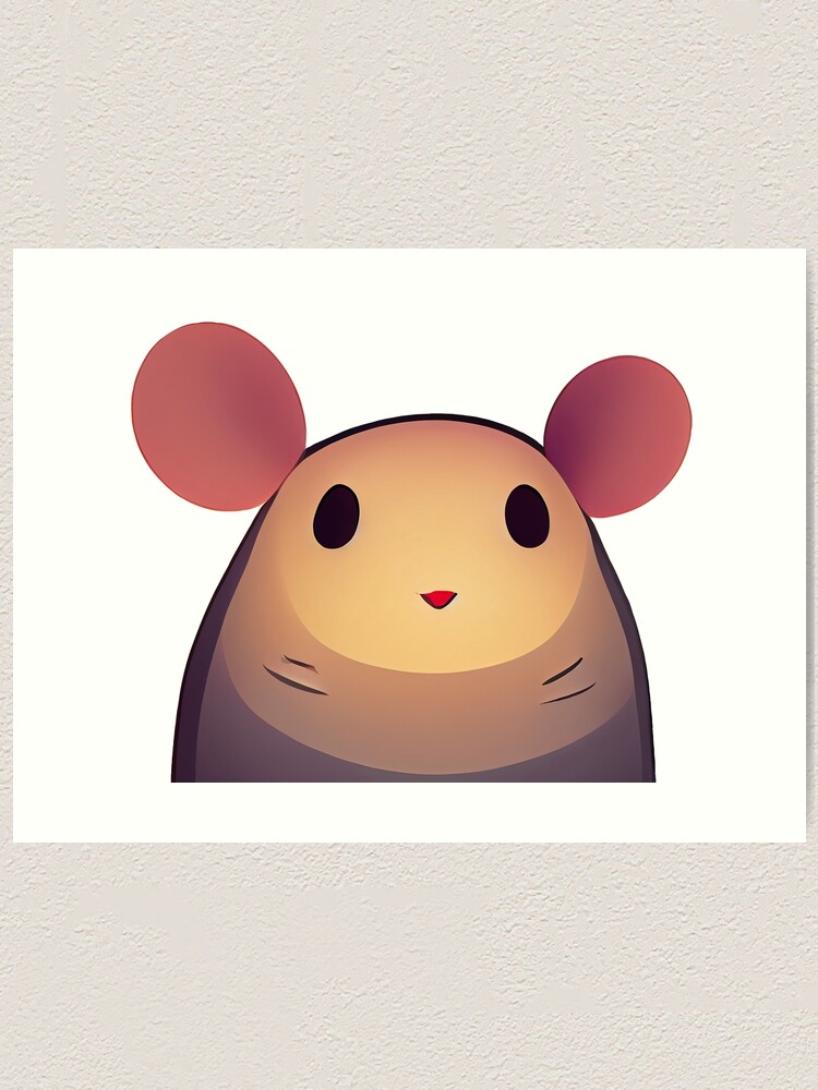 "Mouse emoji emoticon - Created by Artificial Intelligence" Art Print ...
