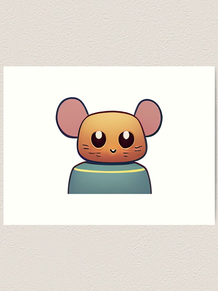"Mouse emoji emoticon - Created by Artificial Intelligence" Art Print ...