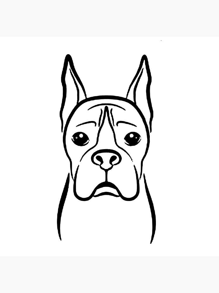 "Boxer Outline" Poster for Sale by KoalaTee-Design | Redbubble