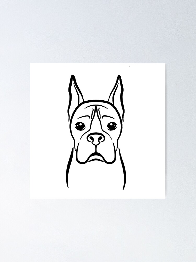 "Boxer Outline" Poster for Sale by KoalaTee-Design | Redbubble