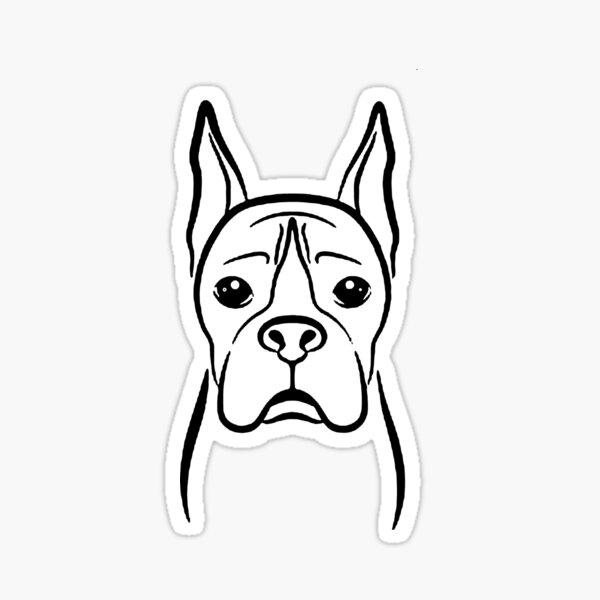 "Boxer Outline" Sticker for Sale by KoalaTee-Design | Redbubble