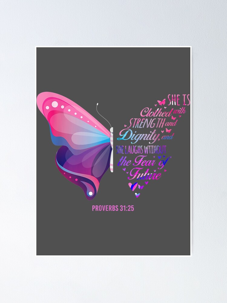 Christian Bible Verse Proverbs 3125 Butterfly Poster For Sale By