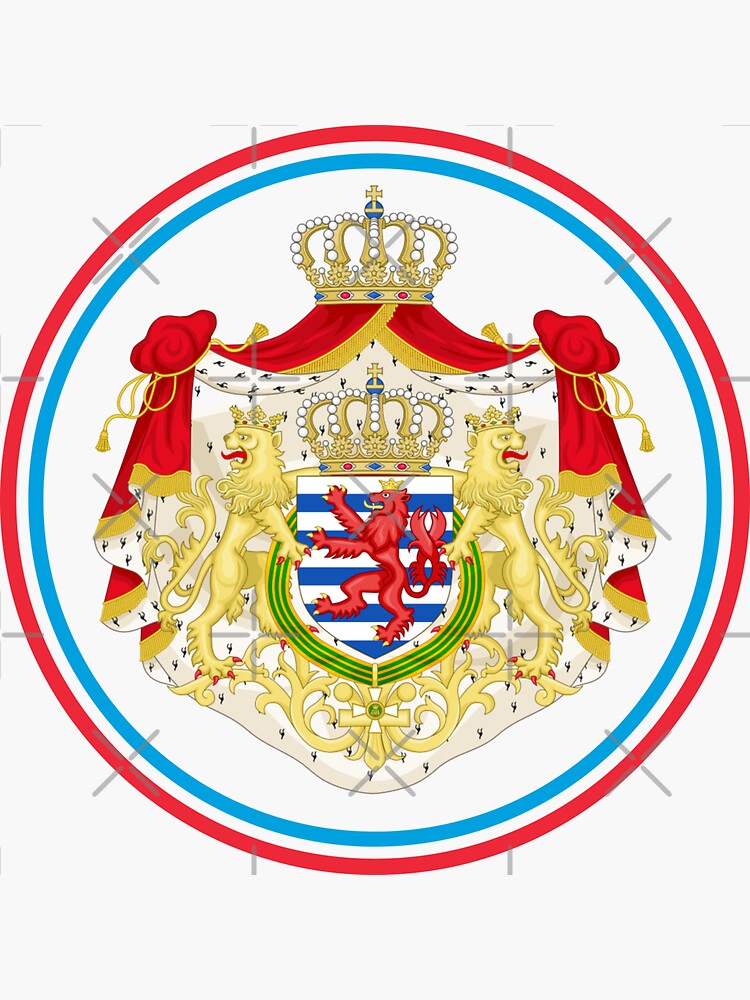 "Luxembourg Circled Coat of Arms" Sticker for Sale by PatternsUp ...