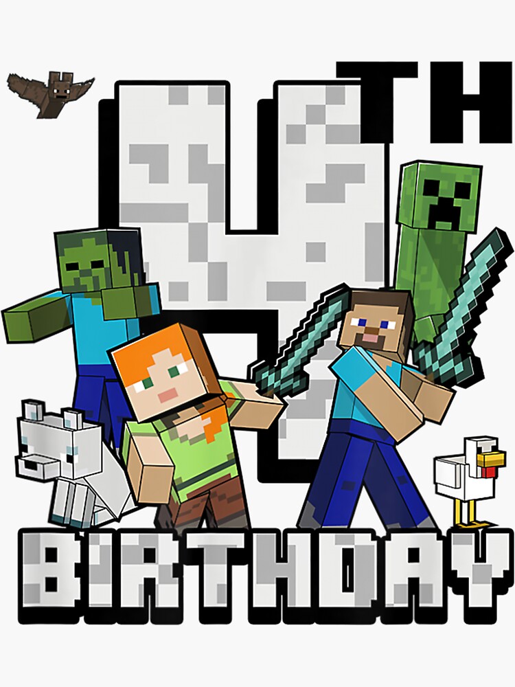 "Group Shot Happy 4th Birthday" Sticker for Sale by lywiduboho | Redbubble