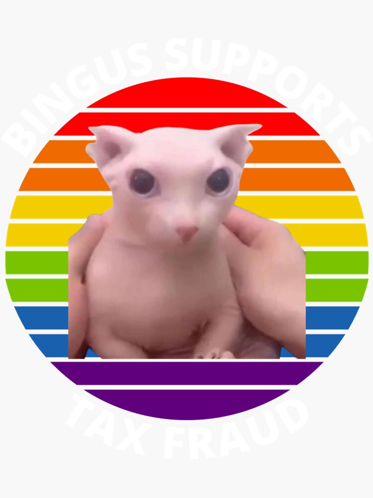 Pegatina «Bingus Mi amado gato esfinge Meme» de TheValkyries09 | Redbubble