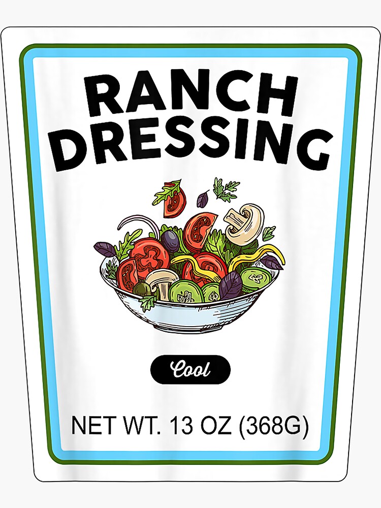 "Halloween Matching Costume Ranch Dressing Bottle Label T-Shirt ...