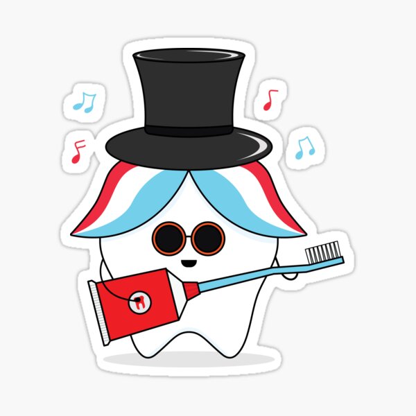 "Tooth Toothbrush Toothpaste Tube" Sticker for Sale by wordspotrayal ...