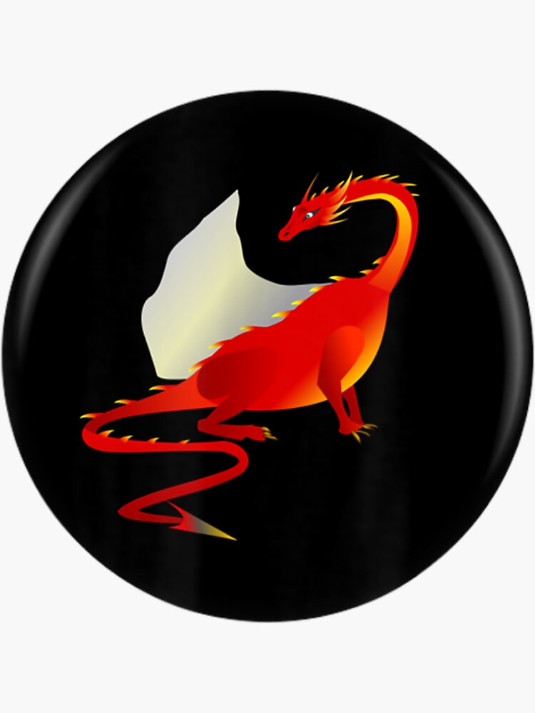"Red Colored Dragon - Detailed Graphic Design" Sticker for Sale by ...