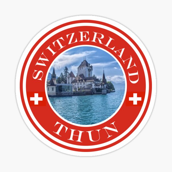 "Switzerland Thun Castle Museum - Passport Stamps Collection" Sticker ...