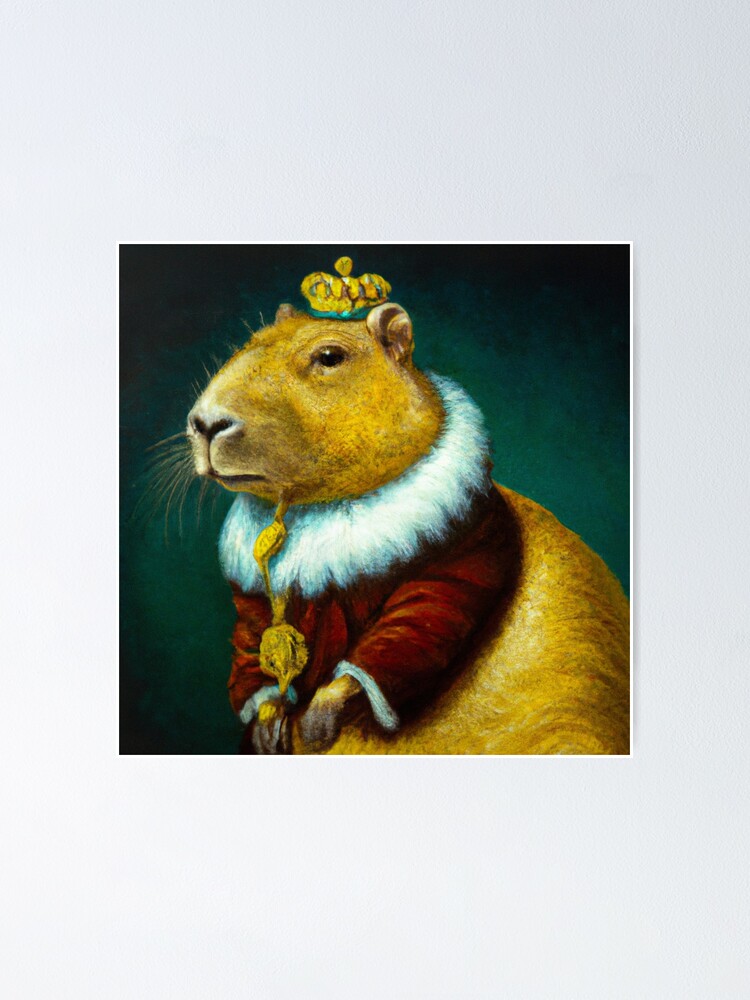 "Capybara King" Poster for Sale by cre8it | Redbubble