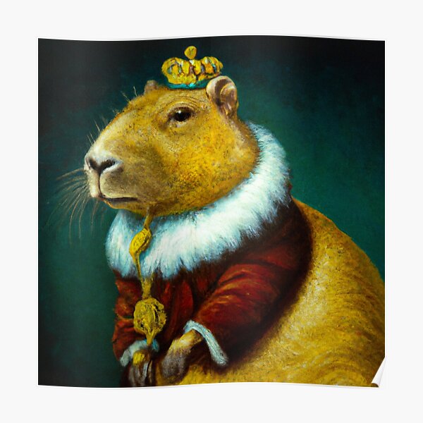 "Capybara King" Poster for Sale by cre8it | Redbubble