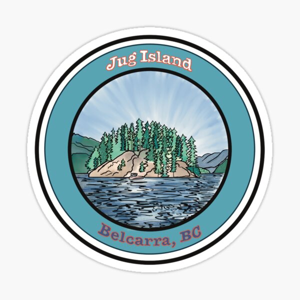 "Jug island, BC" Sticker for Sale by asiddesign | Redbubble