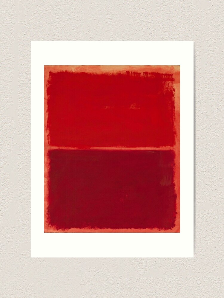 "Mark rothko painting,red,dark red, artwork by mark rothko " Art Print ...