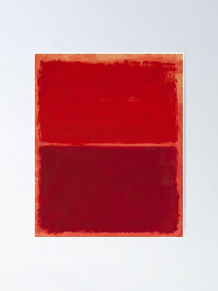 Póster «Pintura de Mark Rothko, rojo, rojo oscuro, ilustraciones de ...