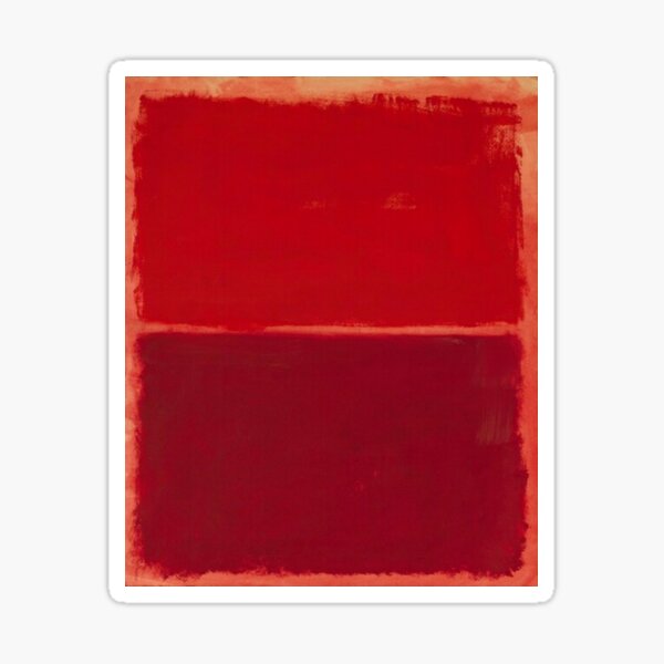 "Mark rothko painting,red,dark red, artwork by mark rothko " Sticker ...