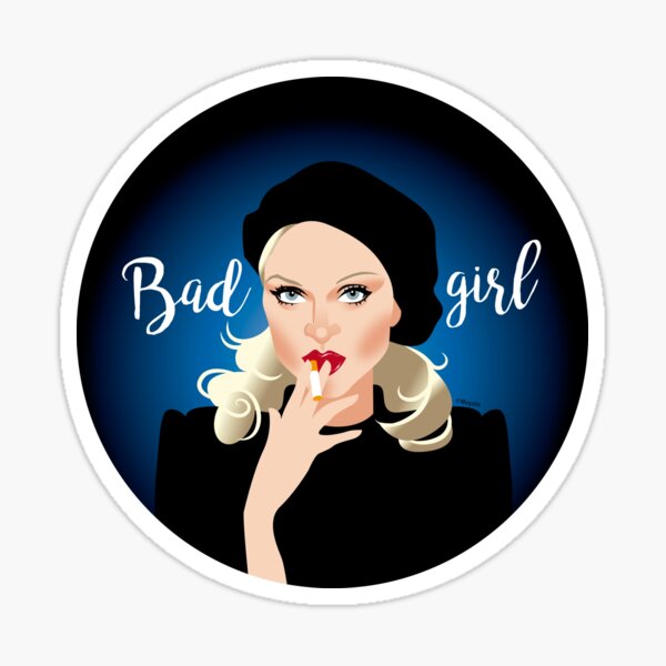 "Bad girl" Sticker for Sale by AleMogolloArt | Redbubble