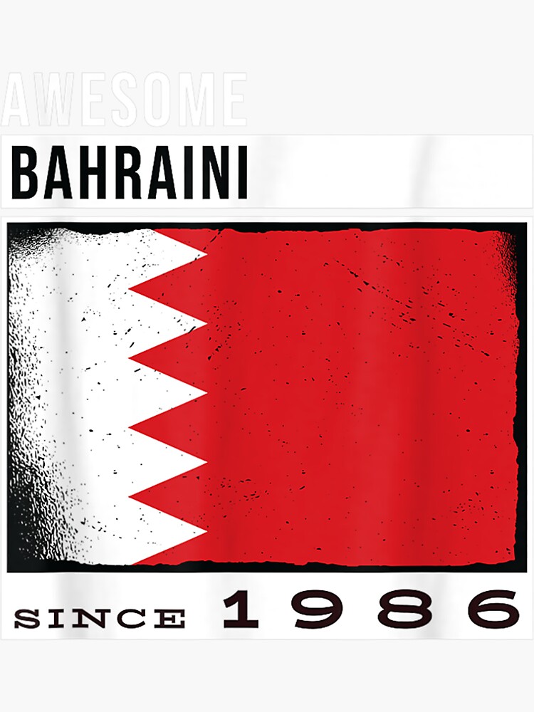 "Awesome Bahraini Since 1986 - Bahraini 36th Birthday" Sticker for Sale ...