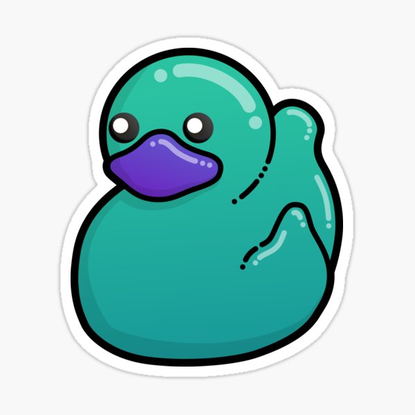 "Blue and Purple Rubber Ducky" Sticker for Sale by Gay-Koala | Redbubble