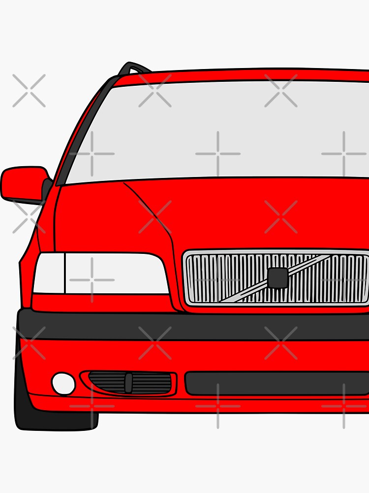 "Volvo 850 T5 Estate red color" Sticker for Sale by EdimDesign | Redbubble