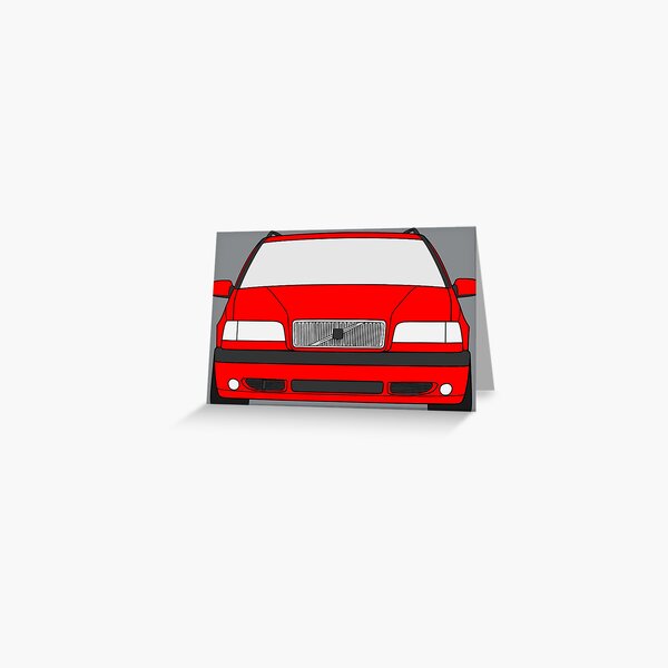 "Volvo 850 Wagon T5 Estate red color" Greeting Card for Sale by ...