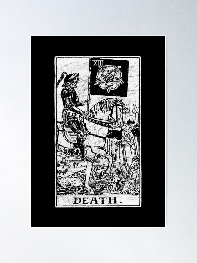 Death Tarot Card - Major Arcana - Fortune Telling - Occult Poster