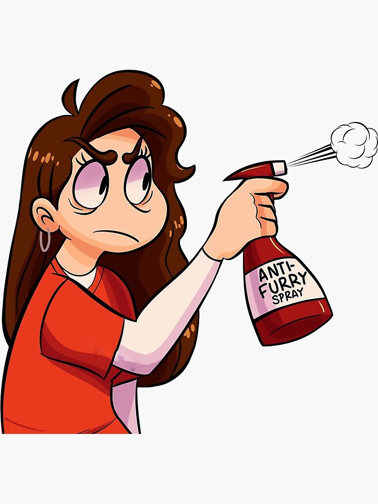 "anti furry anime" Sticker for Sale by KlausBachmann | Redbubble