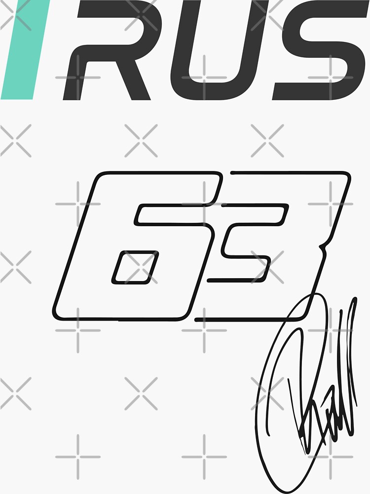 "George Russell 63 - F1 2023" Sticker for Sale by Malaka7 | Redbubble