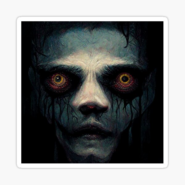 "SCARY FACE" Sticker for Sale by Spoillone | Redbubble