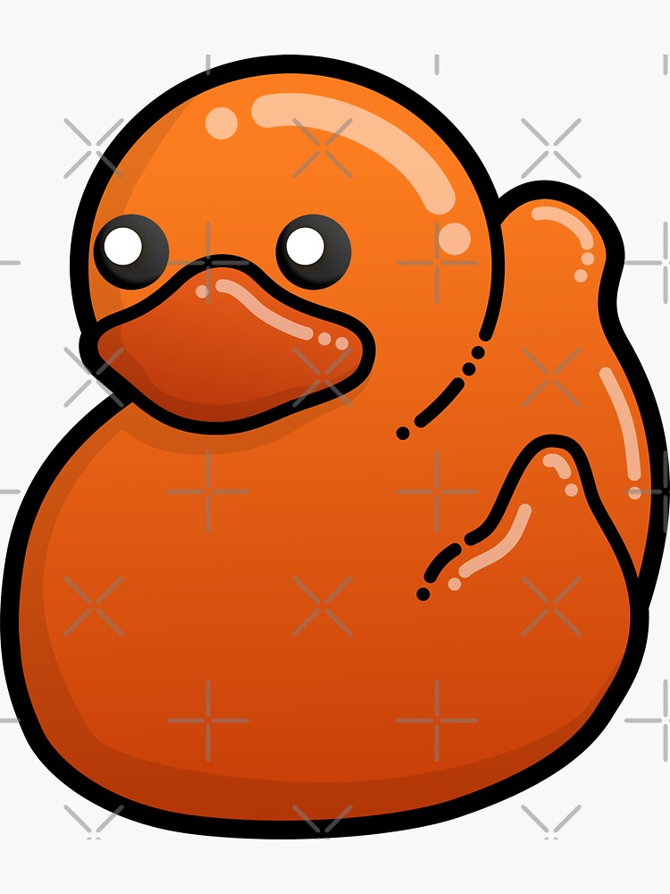 "Orange Rubber Ducky" Sticker for Sale by Gay-Koala | Redbubble