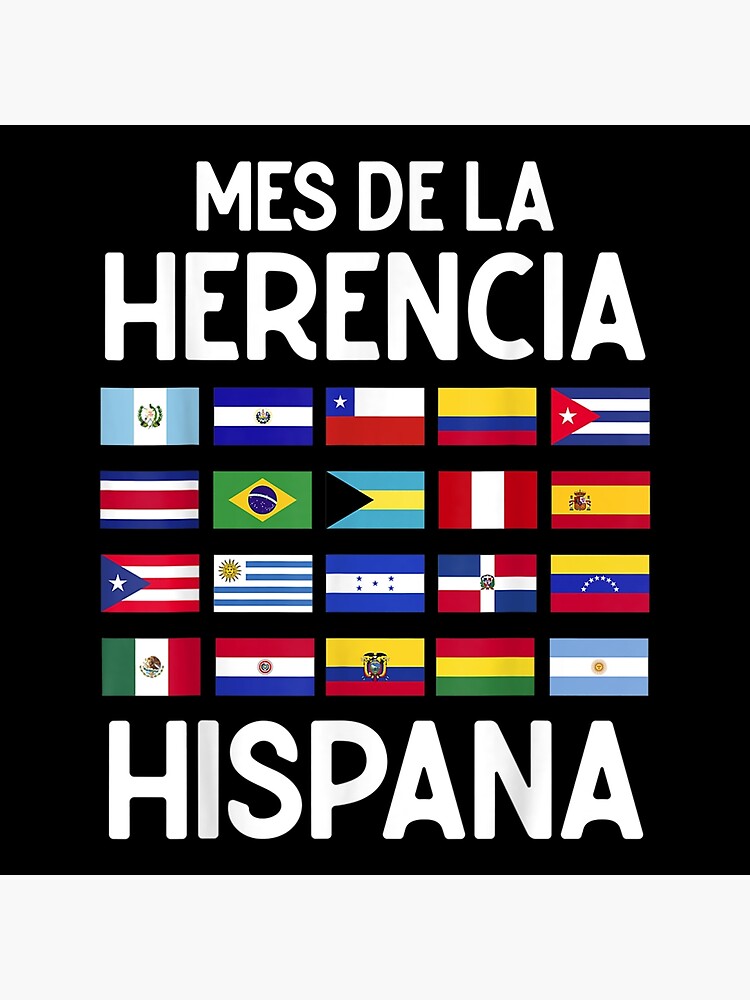 Lámina fotográfica «Mes Nacional de la Herencia Hispana Banderas de ...