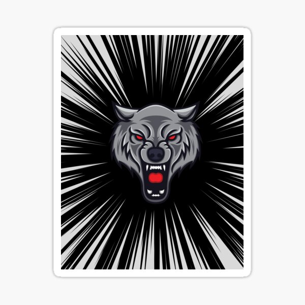 "Angry wolf" Sticker for Sale by Dragoblu81 | Redbubble