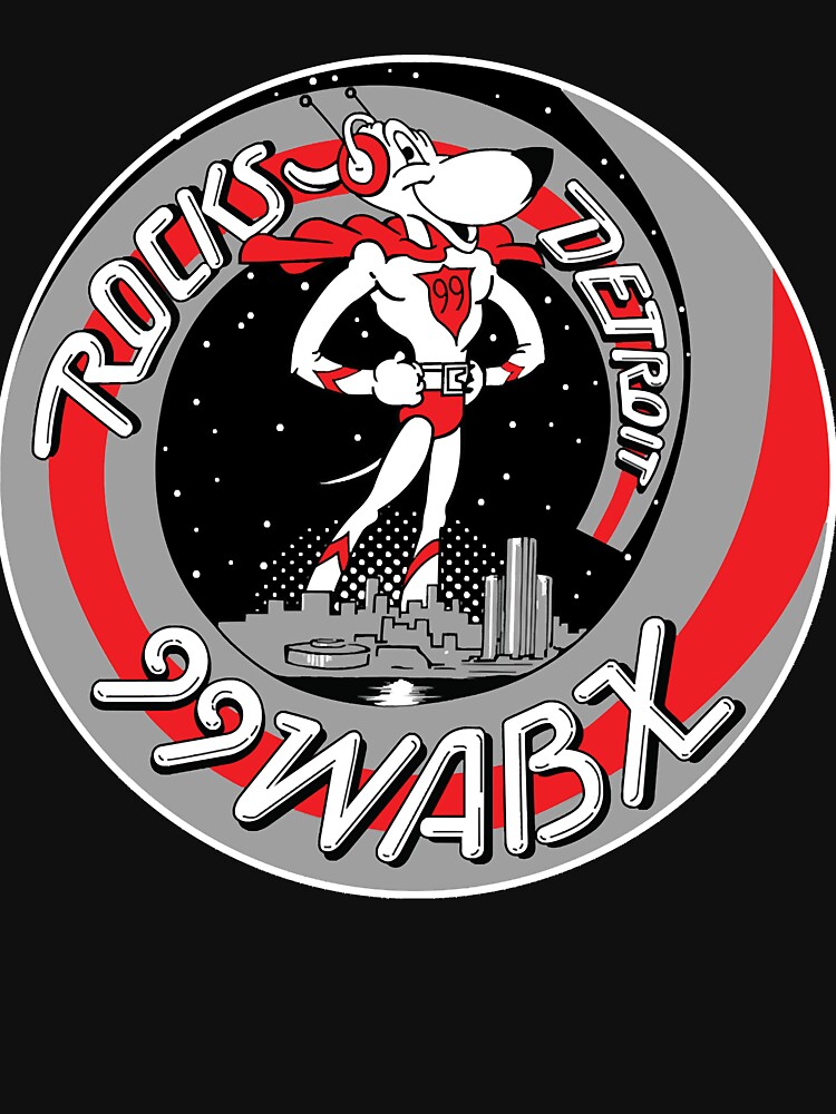 "99 WABX ROCKS DETROIT Retro Radio Station Design " Essential T-Shirt ...