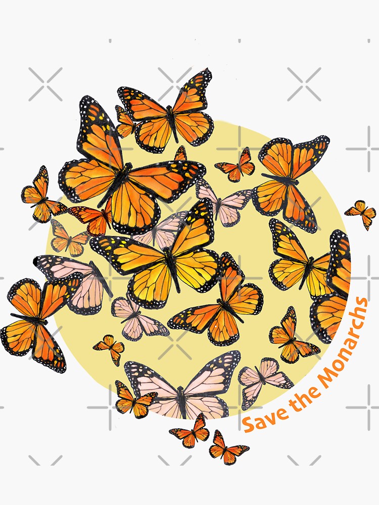 "Save The Monarch Butterfly" Sticker for Sale by maliuana50 | Redbubble