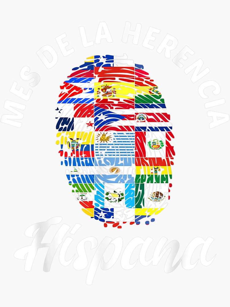 "Mes de la Herencia Hispana Latino Hispanic Heritage Month" Sticker for ...