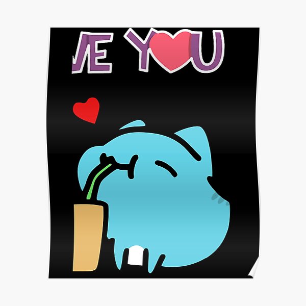 "Bugcat Capoo I love you " Poster for Sale by GheeBeansCrafty | Redbubble