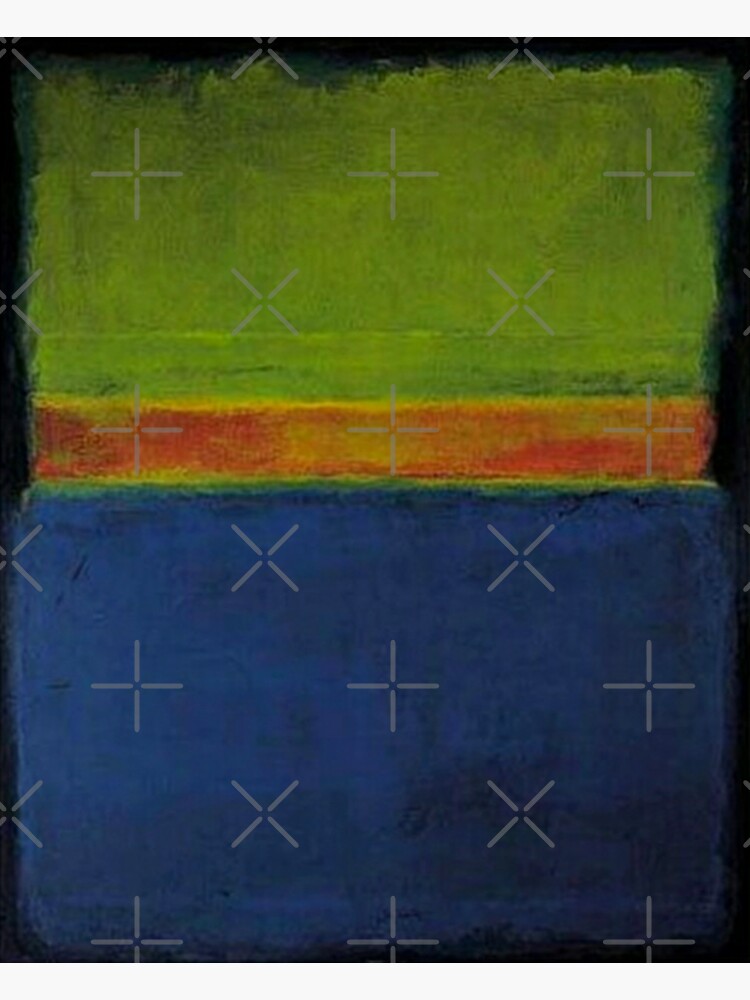 "Mark rothko painting, green, Navy Blue, orange, artwork by mark rothko ...