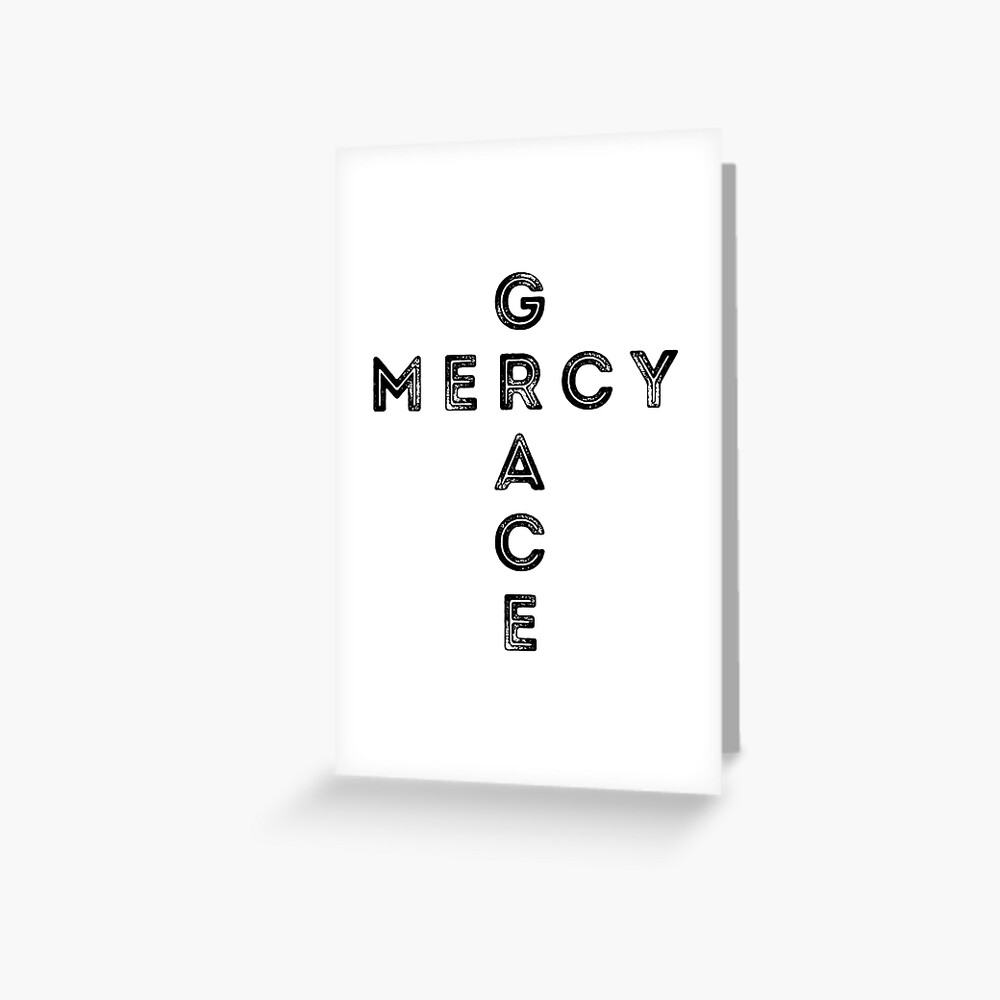"Grace & Mercy Cross" Greeting Card for Sale by Prints-of-Peace | Redbubble
