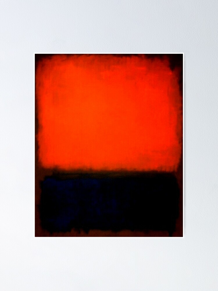 Póster «Pintura de Mark Rothko, rojo, negro, ilustraciones de Mark ...