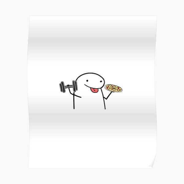 "Flork -gym and pizza lover" Poster for Sale by nadeesha55 | Redbubble