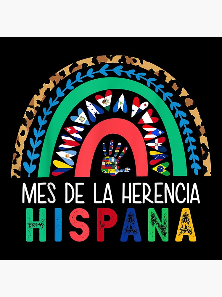 "Mes de la Herencia Hispana Hispanic Heritage Month latino" Poster for ...