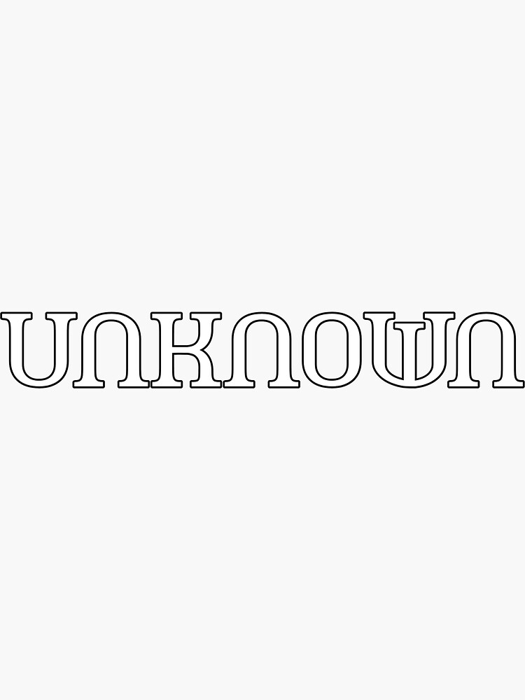 "Unknown" Sticker for Sale by DENICHStore | Redbubble