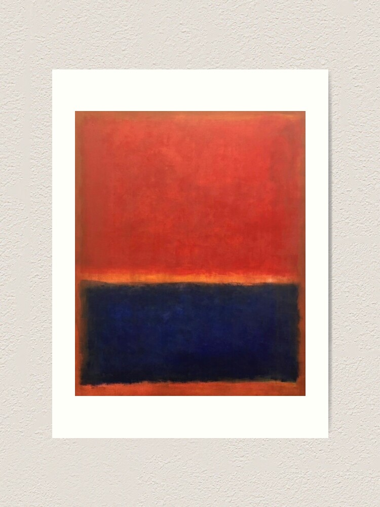 "Mark Rothko Painting, Red, Navy Blue, artwork by mark rothko " Art ...