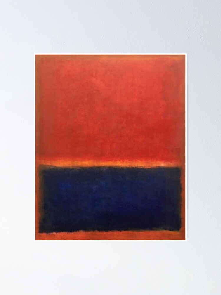 Póster «Pintura de Mark Rothko, rojo, azul marino, ilustraciones de ...
