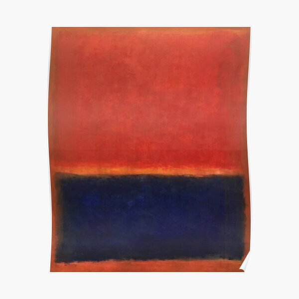 Póster «Pintura de Mark Rothko, rojo, azul marino, ilustraciones de ...
