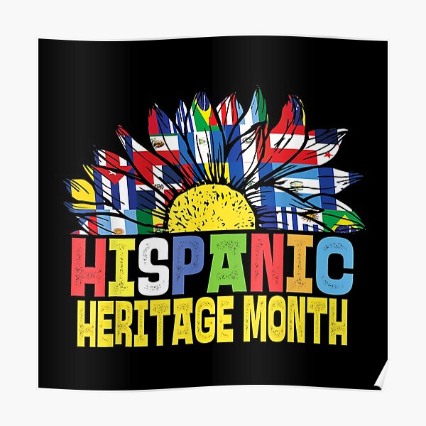 Póster «Mes de la Herencia Hispana Todos los países latinos Medio ...