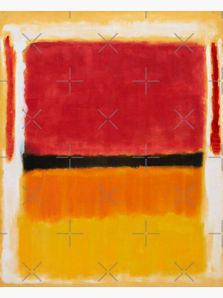 Lámina fotográfica «Pintura de Mark Rothko, rojo, naranja, amarillo ...