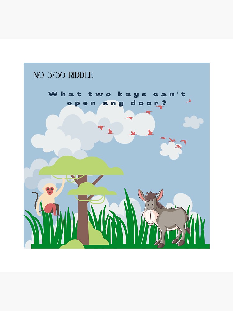 "Donkey and Monkey Riddles" Sticker for Sale by AniandMal | Redbubble